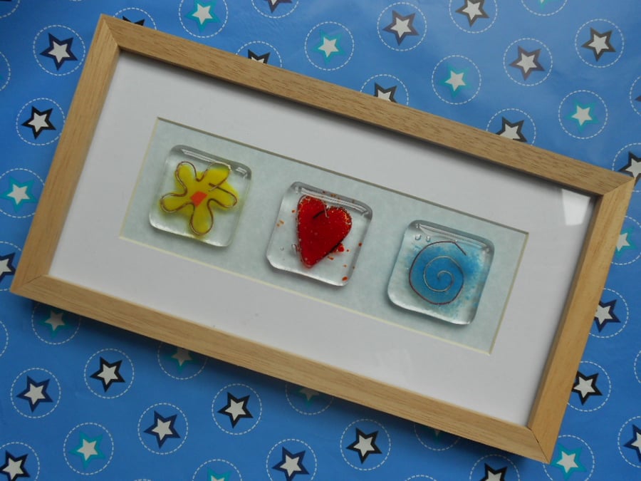 Fused glass picture - Folksy