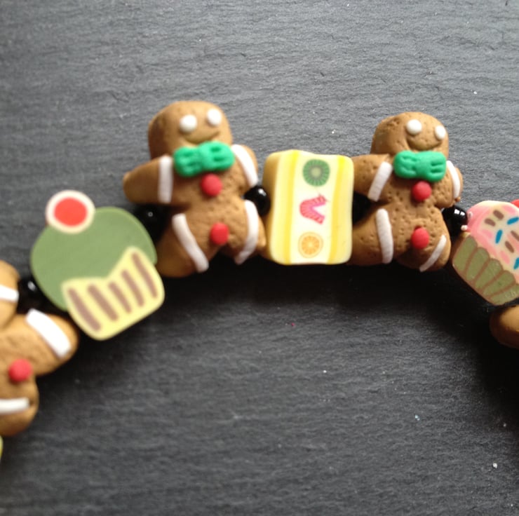 Gingerbread Men Bracelet - Folksy