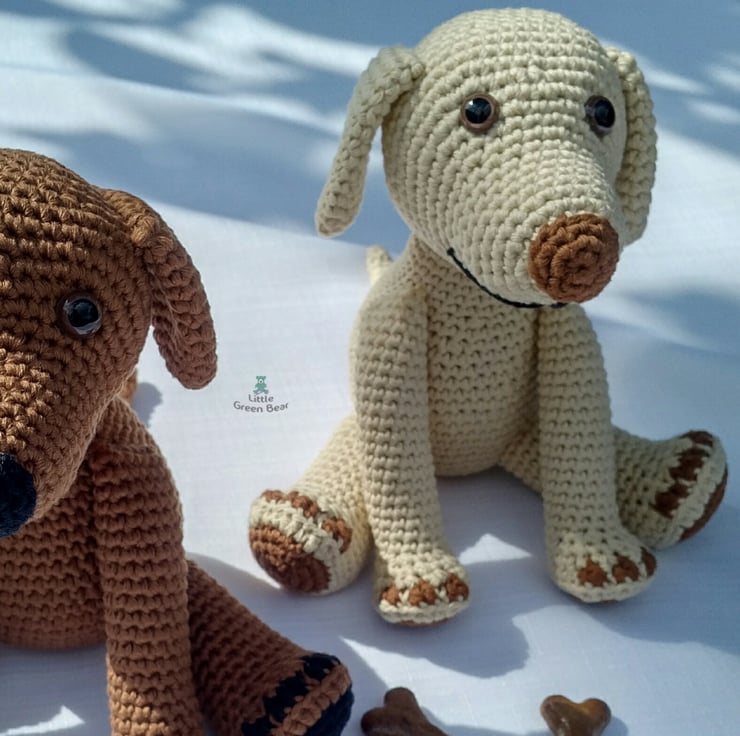 Lenny the Labrador Crochet Pattern, Labrador Am... - Folksy