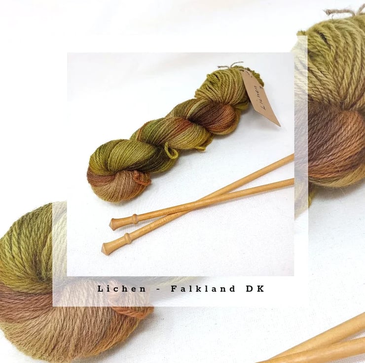 Lichen Hand Dyed Falkland Wool yarn Cornish Roo... - Folksy