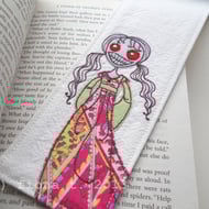 embroidered zombie bookmark - Folksy