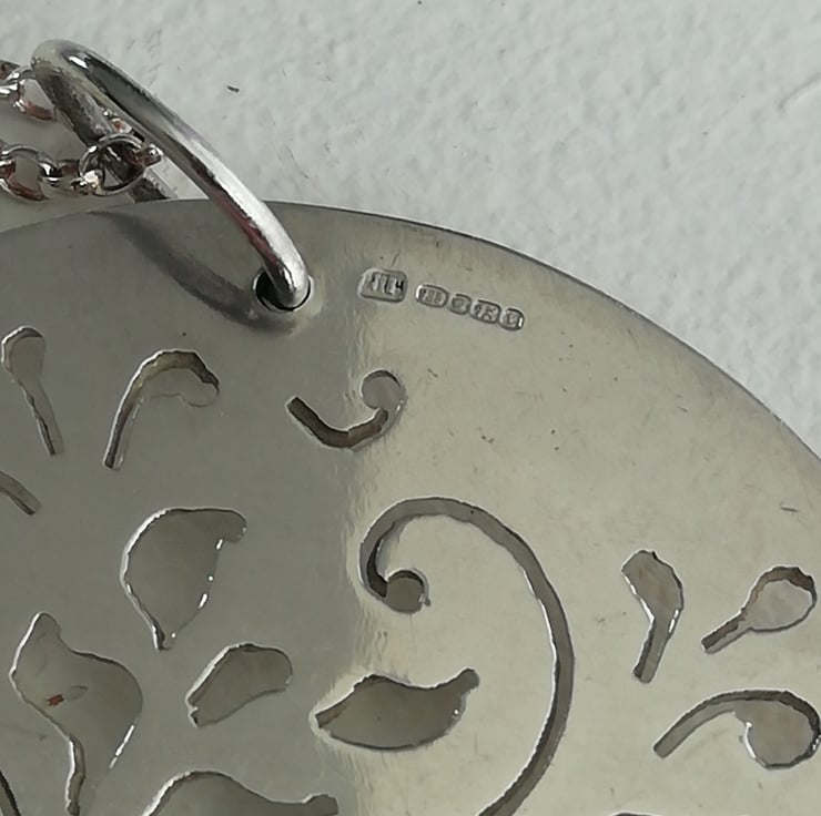 Large Floral Design Filigree Necklace - Folksy