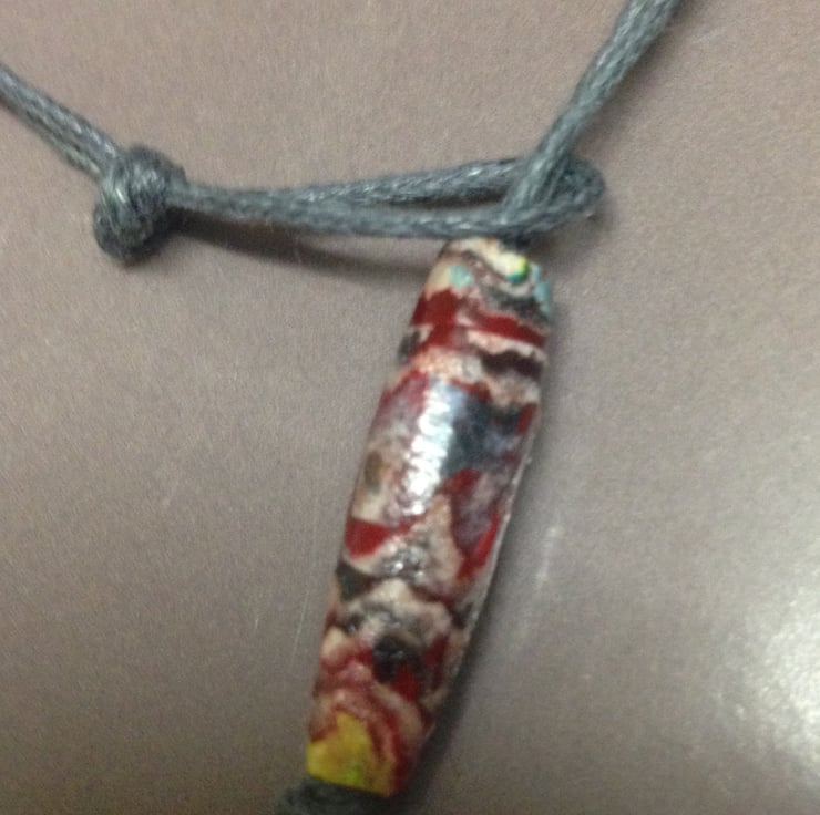 Agate Effect Papercraft Pendant Necklace - Folksy