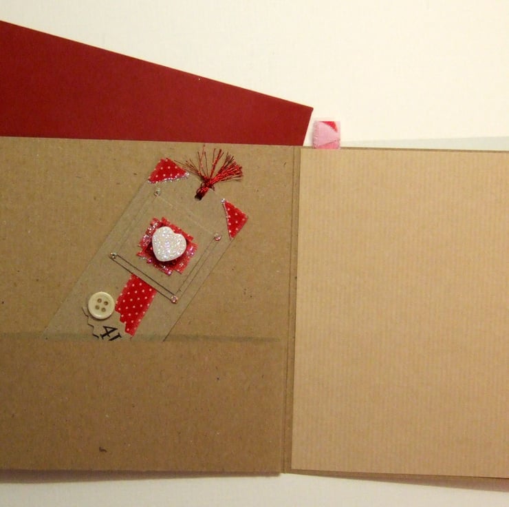 Valentine's Day Card & Matching Bookmark Se... - Folksy