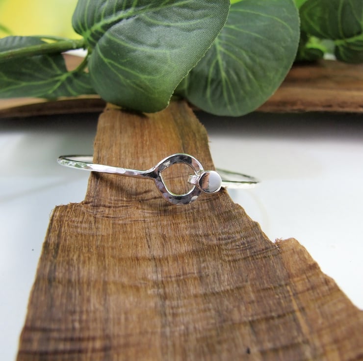 Sterling Silver Tension Bangle - Medium Fit - Folksy