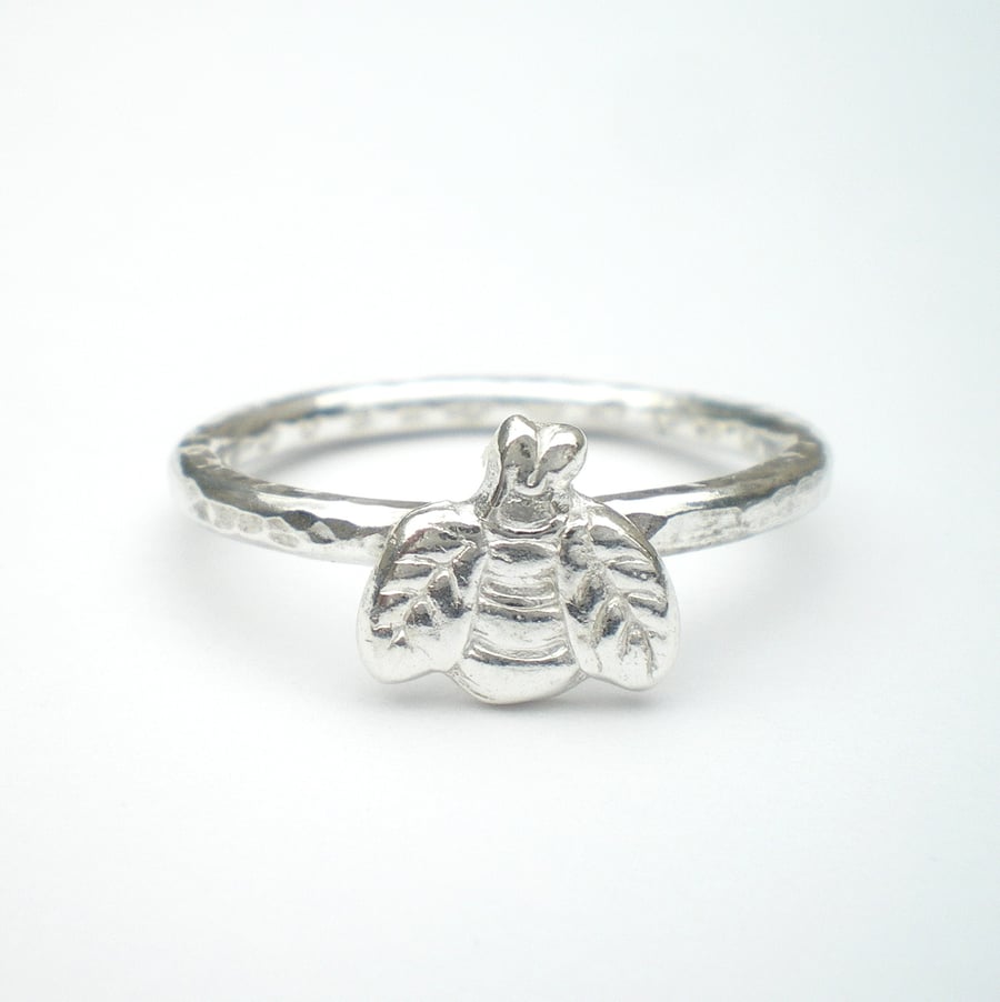 Silver Bee Ring - Folksy