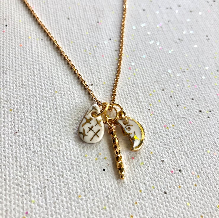 Unique mini porcelain pendant collection - Folksy