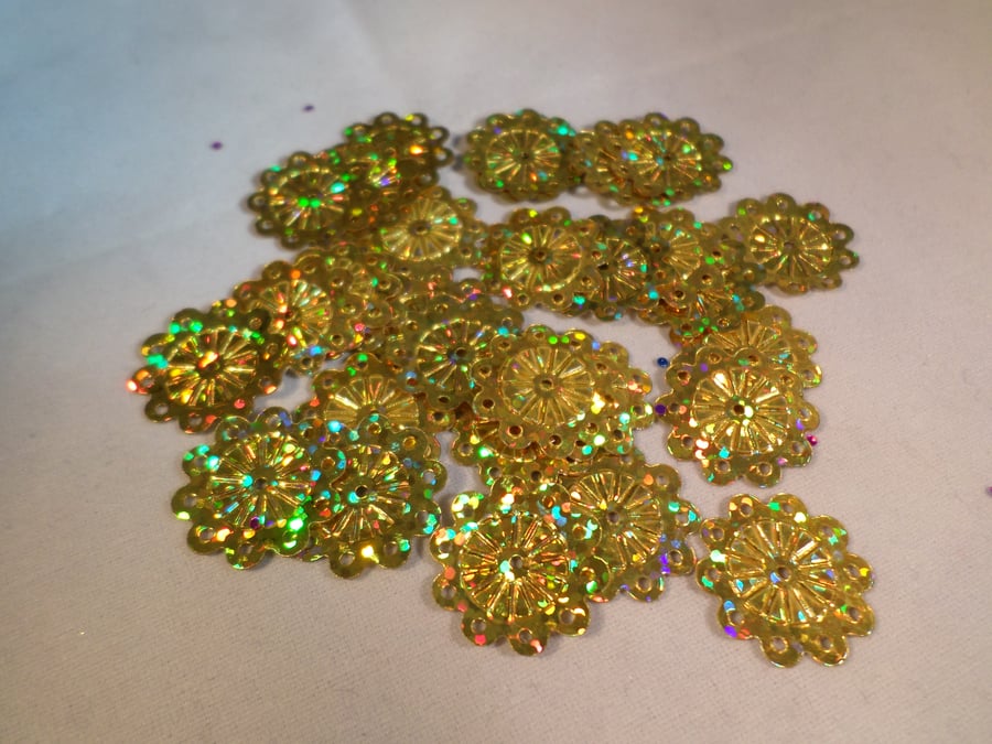 50 x Holographic Craft Sequins - Flower - 19mm ... - Folksy 50 x Holographic Craft Sequins - Flower - 19mm ... - Folksy