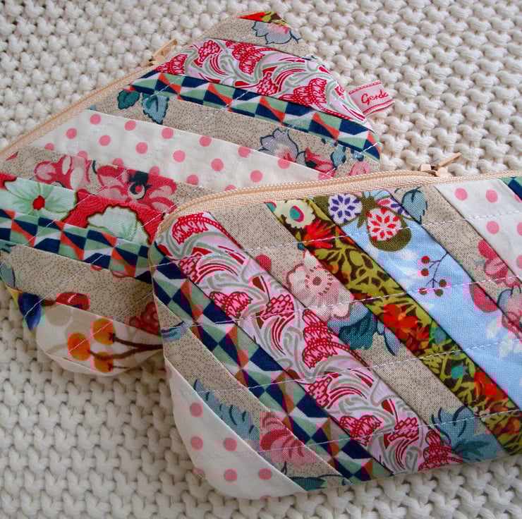 Cotton Purse - Patchwork Purse - Folksy