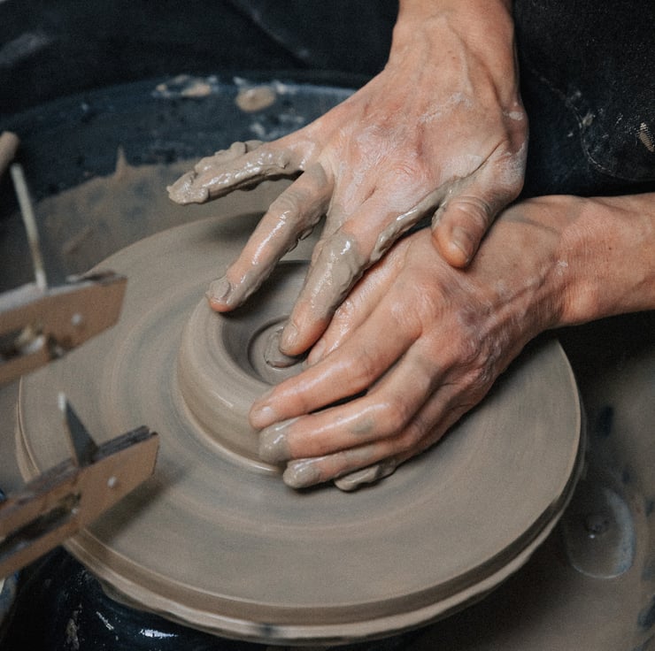 Beautiful large handmade wheel thrown pottery s... - Folksy