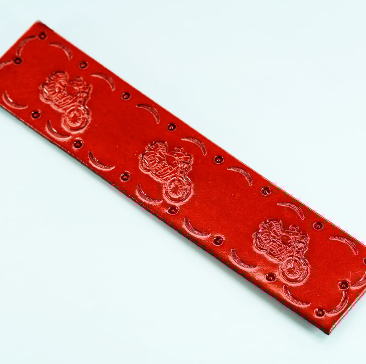 Motorcycle Leather Bookmark, Handmade Motorbike... - Folksy