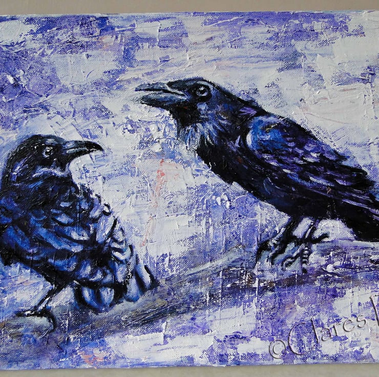 Raven Speak Original Oil Painting on Canvas OOA... - Folksy