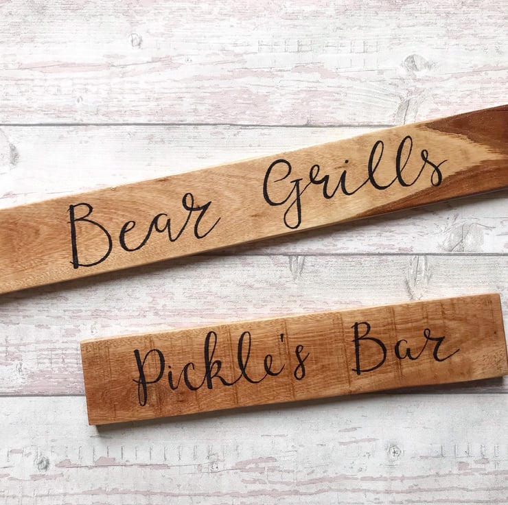 Rustic hand painted personalised sign - Folksy