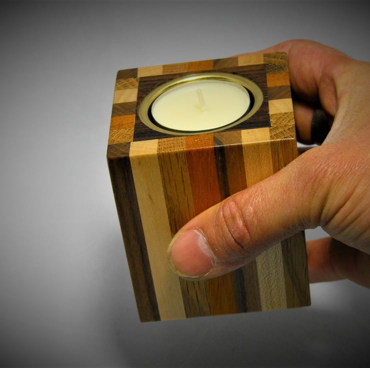Wooden Tea Light Box - Folksy