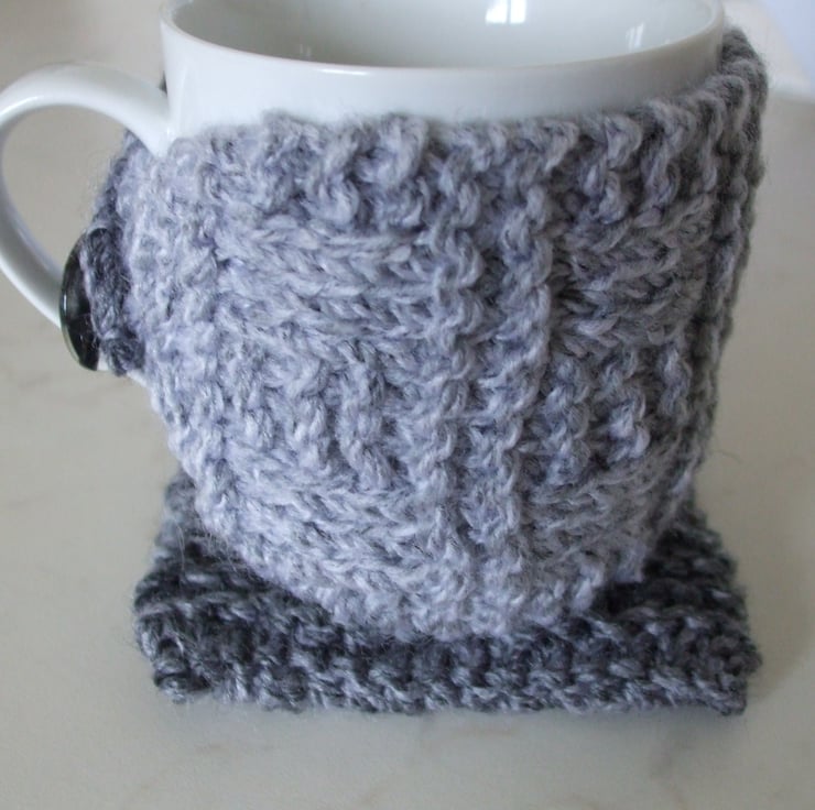 Mug cosy and coaster - Folksy