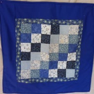 100% cotton fabric. Blue patchwork table centr... - Folksy