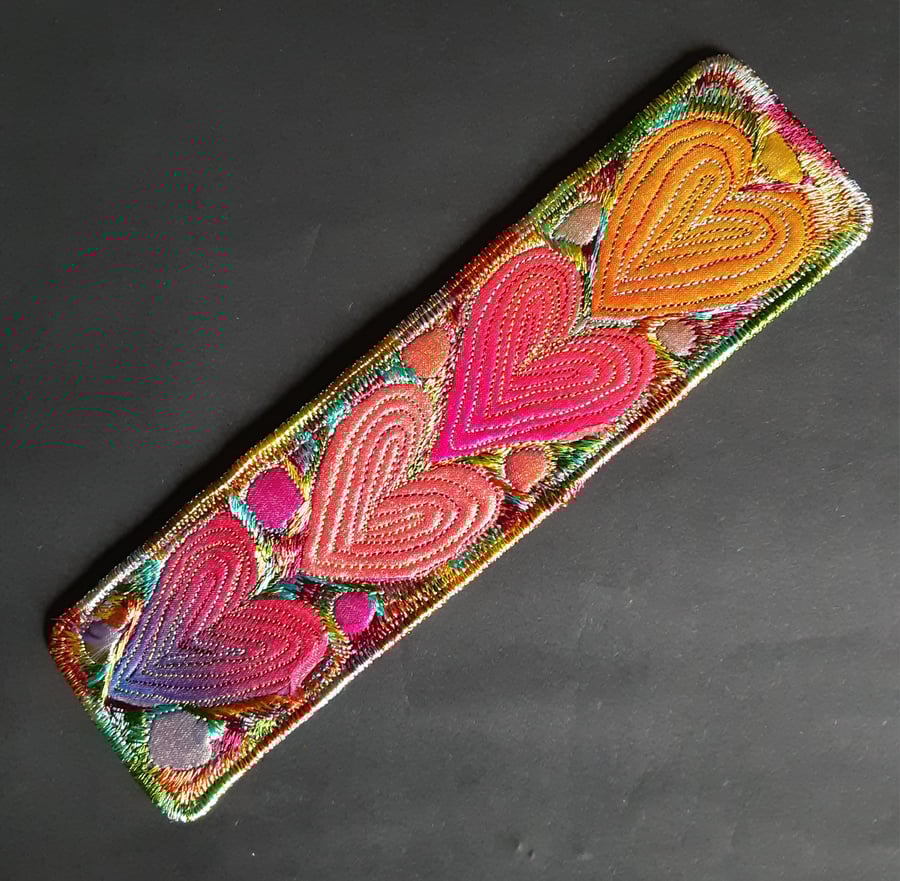 Bookmarks - Textile with Machine Embroidery Boo... - Folksy