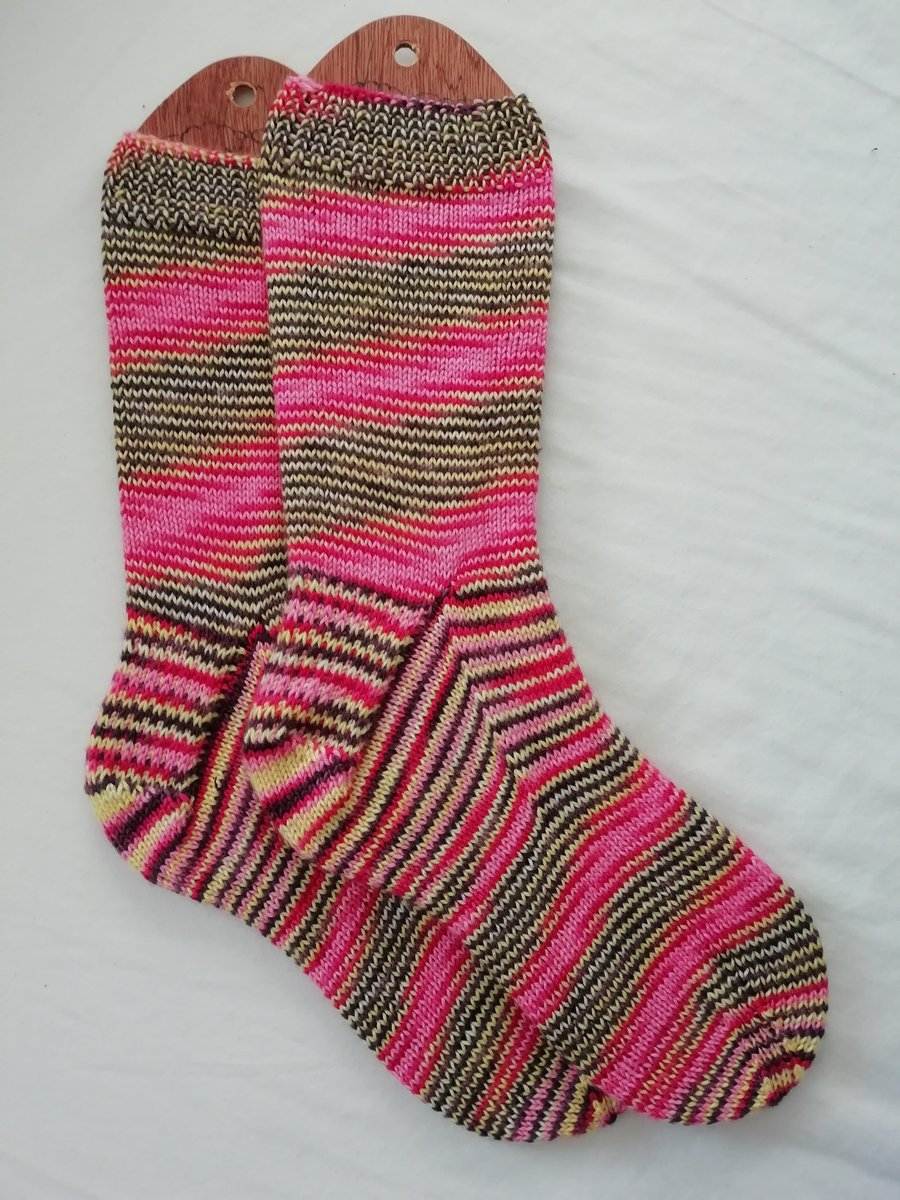 Socks, Luxury hand knitted- Merino wool- Medium... - Folksy