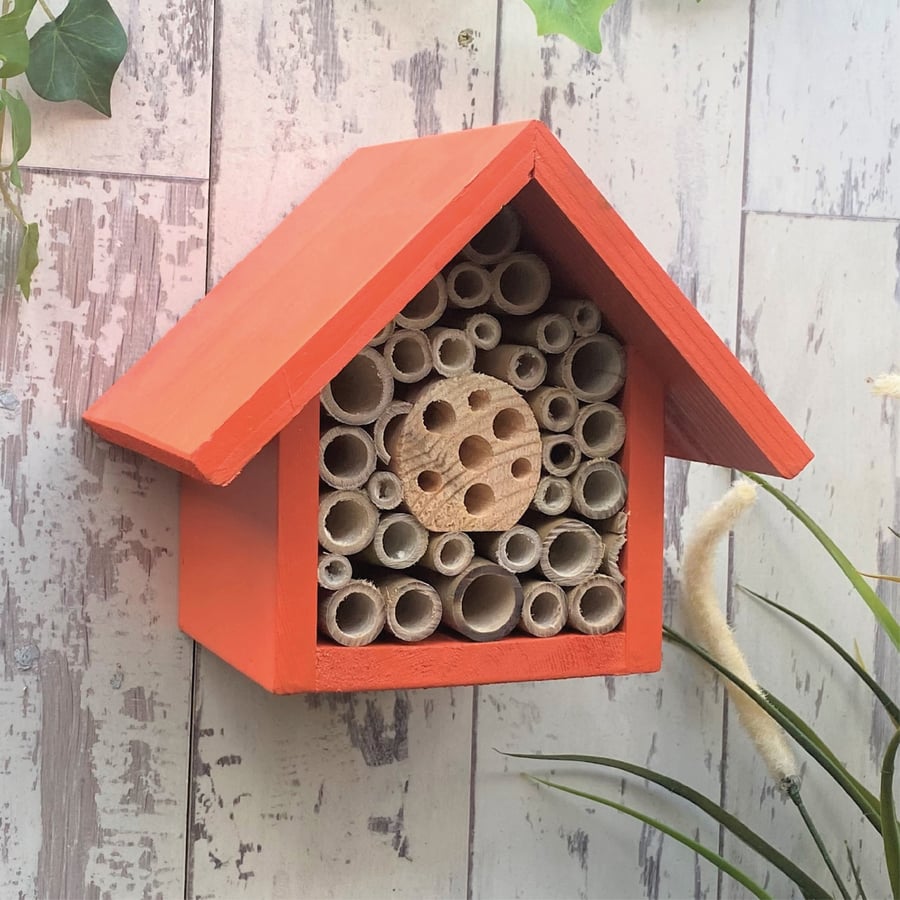 Bug House, Bee Hotel, Insect House in Honey Mango - Folksy