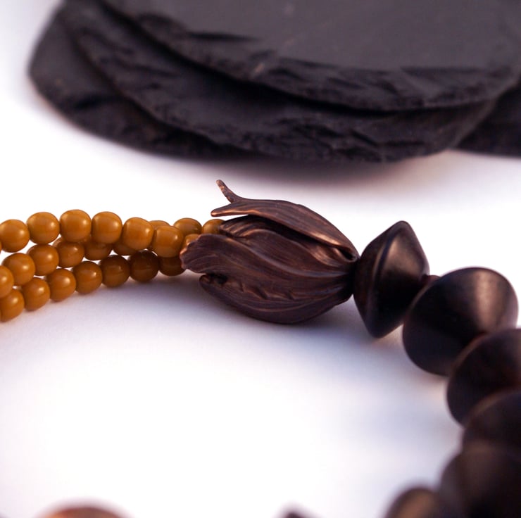 Autumn Ochre - Czech Glass & Wooden Beaded ... - Folksy