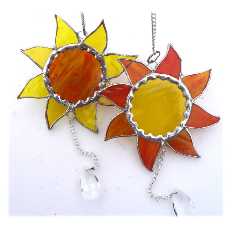 SOLD Sun Suncatcher Stained Glass Handmade Suns... - Folksy
