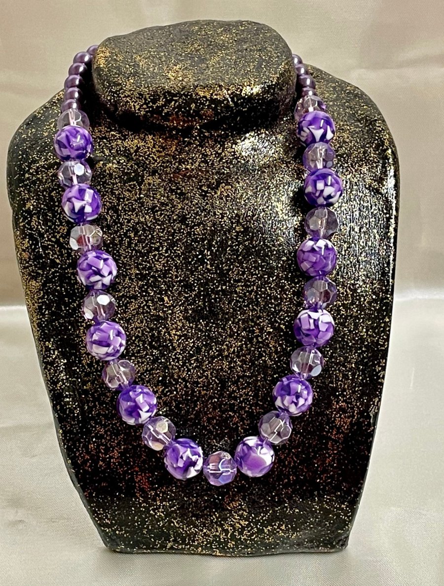 Glass Bead Necklace - Folksy