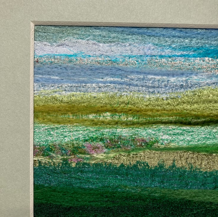 Textile art, needle felted silk and wool pictur... - Folksy