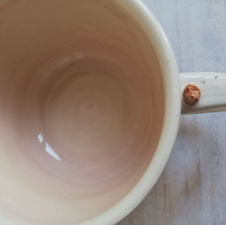 Hand thrown ceramic robin cup with tiny Christm... - Folksy