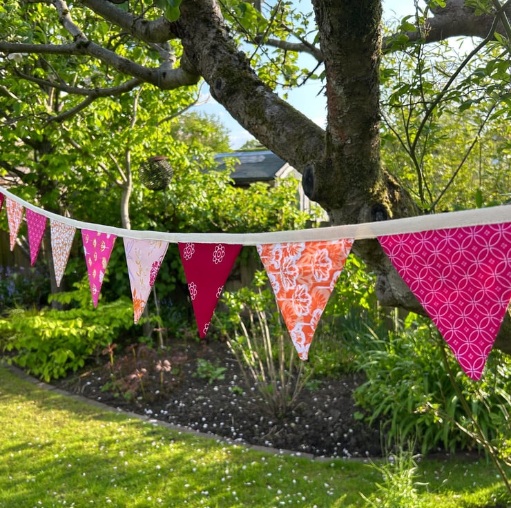 Decorative Bunting Handmade Yellow Fabric Bunting - Easter Party Decor ...