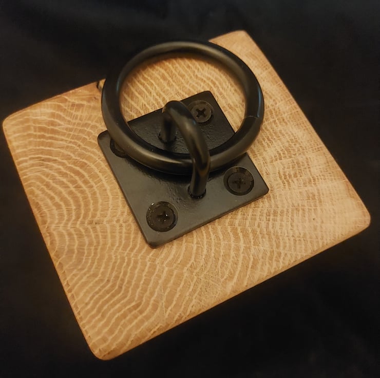 Handcrafted oak small wooden doorstop - Folksy