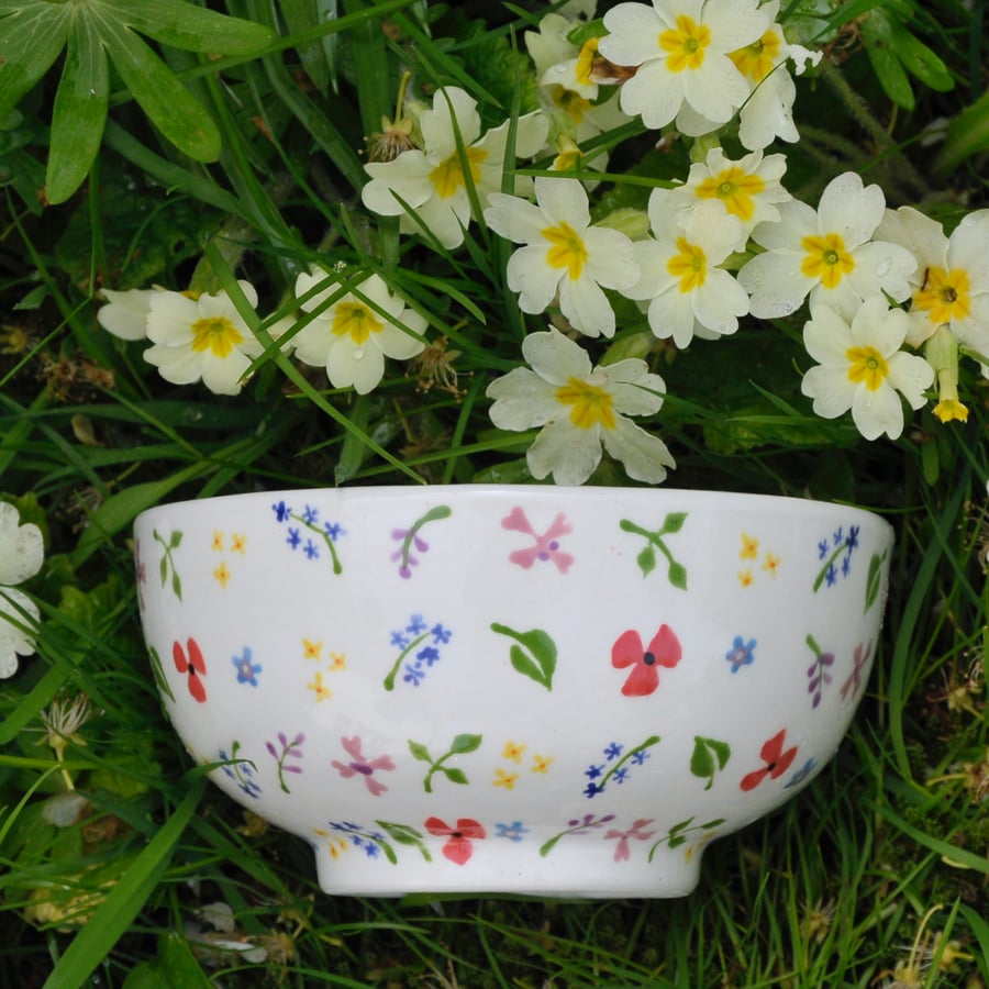 Wild Flowers Cereal Bowl - Folksy