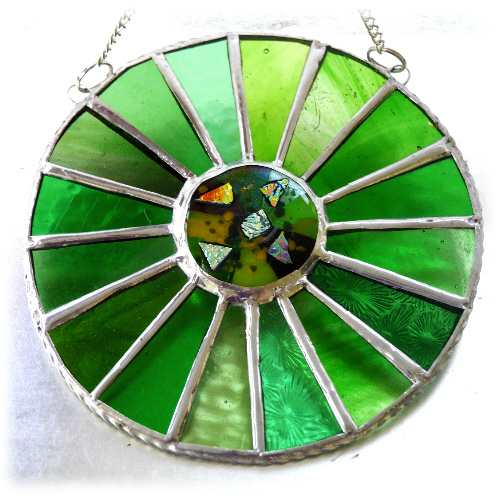 Going Green Suncatcher Stained Glass Handmade C... - Folksy