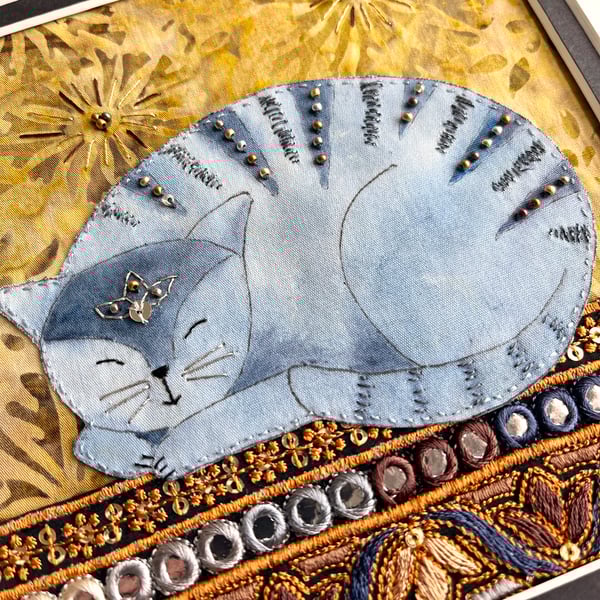 Textile art and embroidery by British textile artists on Folksy