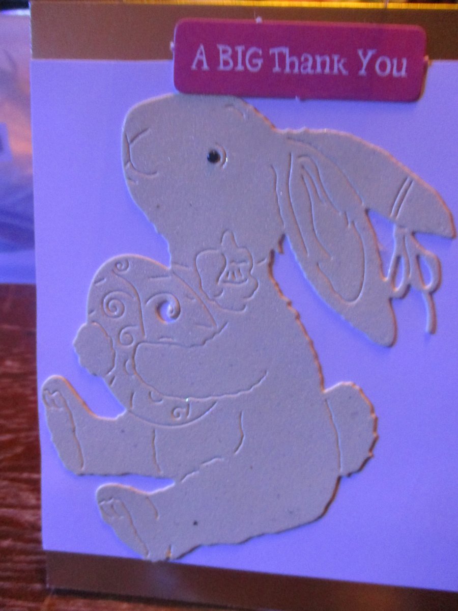 A Big Thank You Easter Bunny Small Card - Folksy