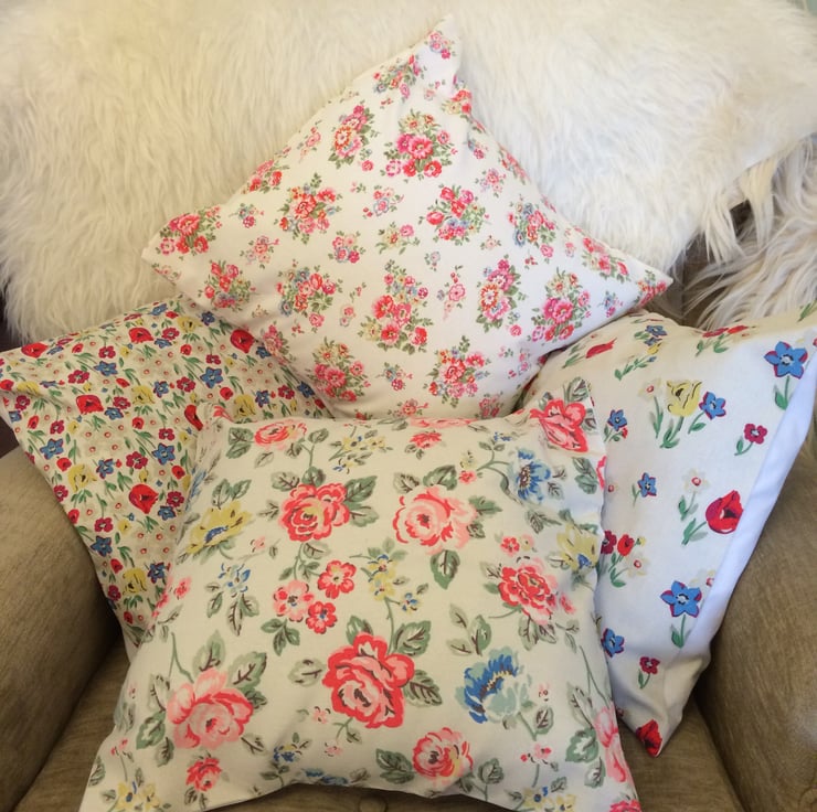Cath kidston cranham white fabric cushion,pillo... - Folksy