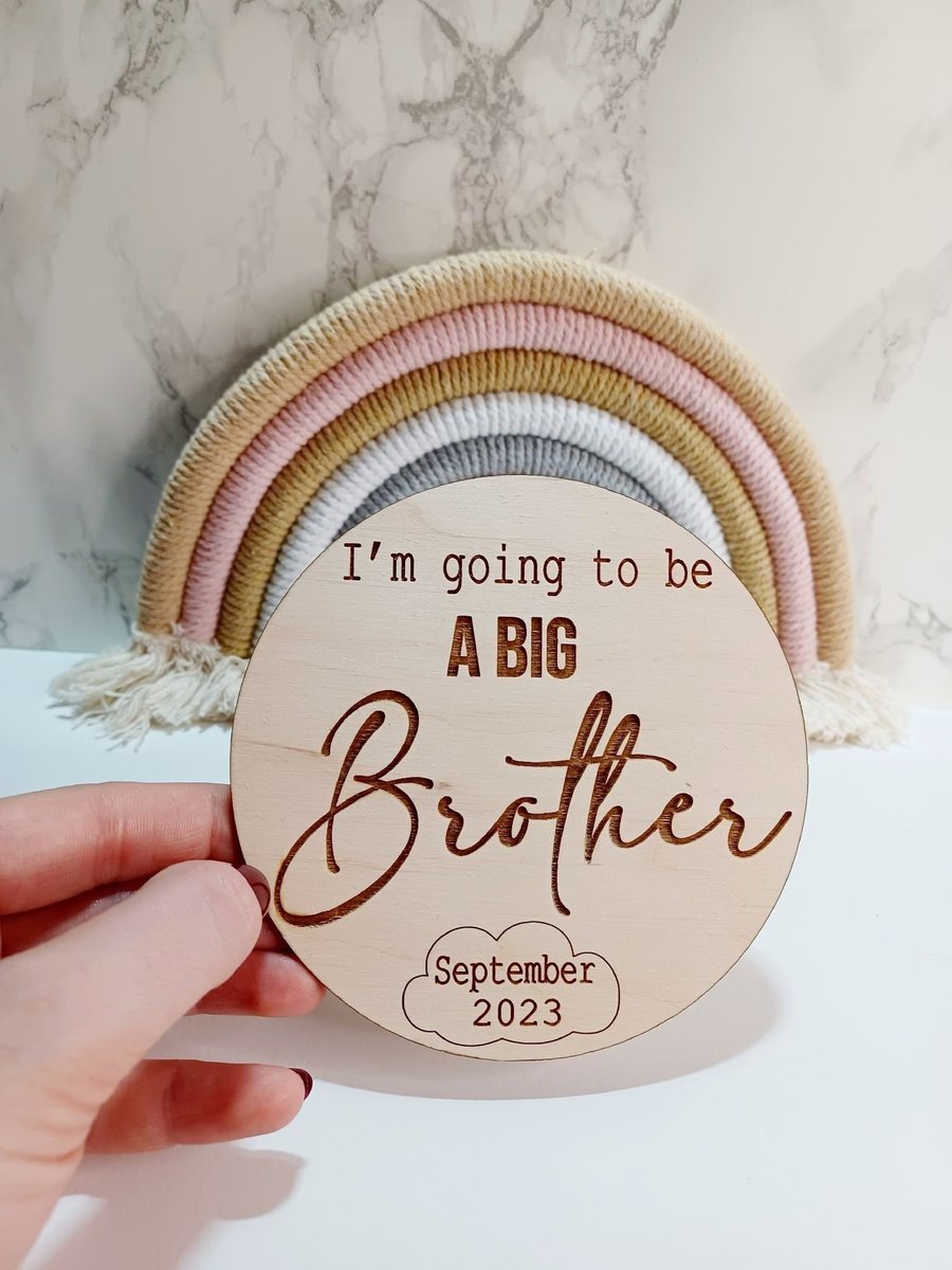 I'm going to be a Big Brother Wooden Plaque, Ba... - Folksy