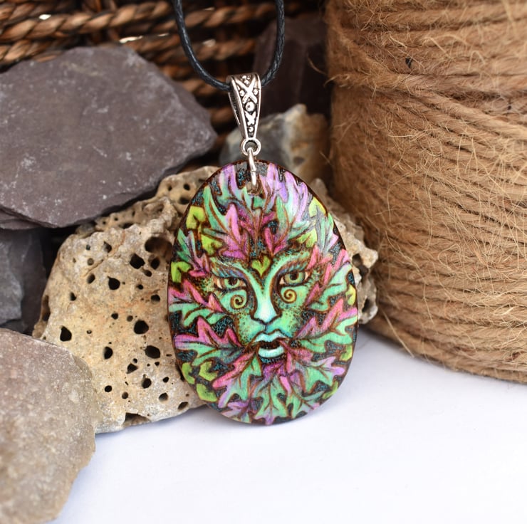 SALE Green lady in the grove. Pyrography pagan ... - Folksy