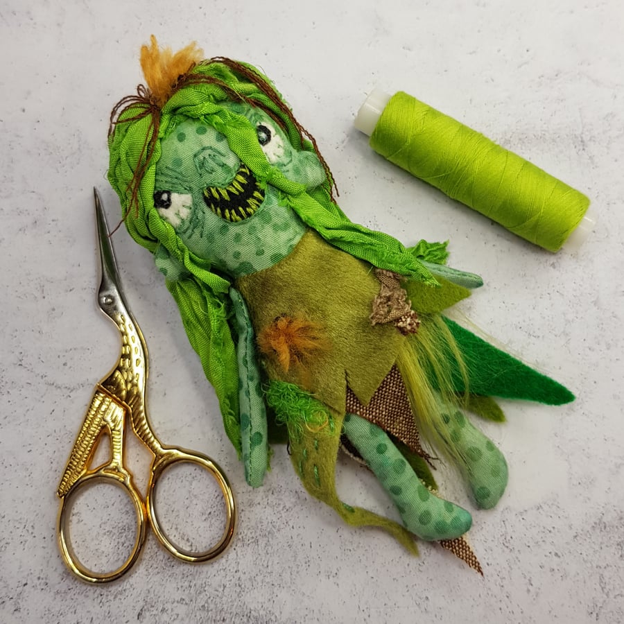 Jenny Greenteeth Miniature Art Doll - Folksy