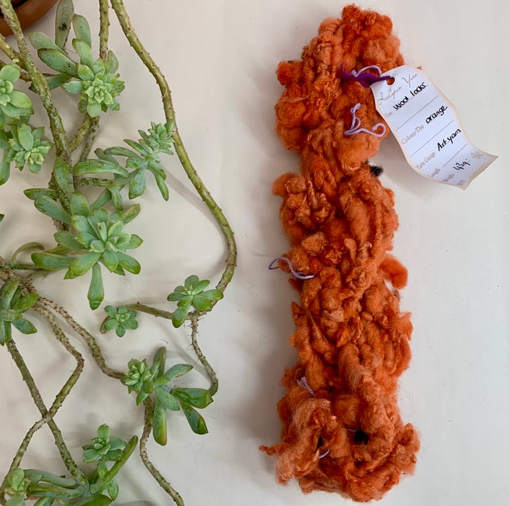 Hand spun yarn. Wool locks. OOAK. - Folksy