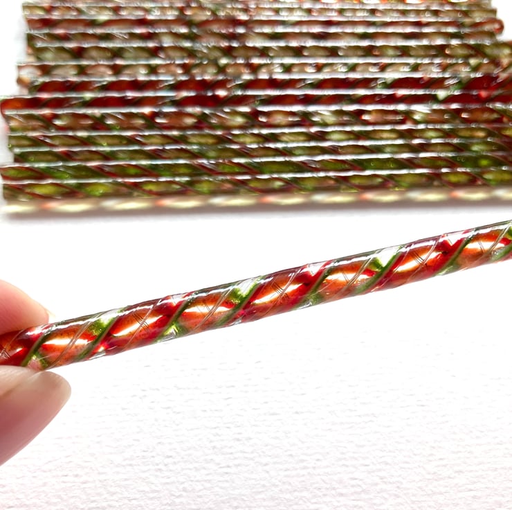 Twisted cane 12cm Christmas lacy pack Bullseye ... - Folksy