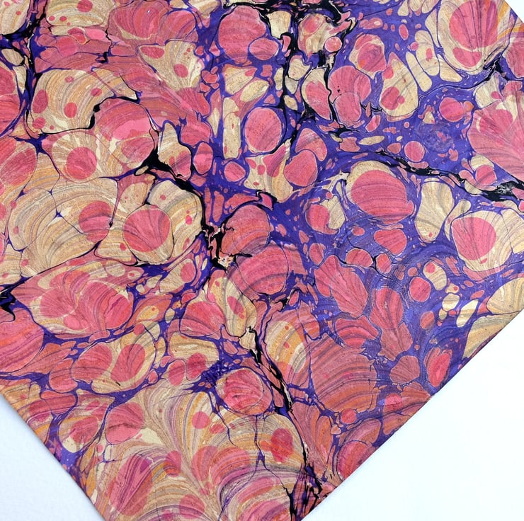 A4 Marbled paper sheet double marbled stone pat... - Folksy