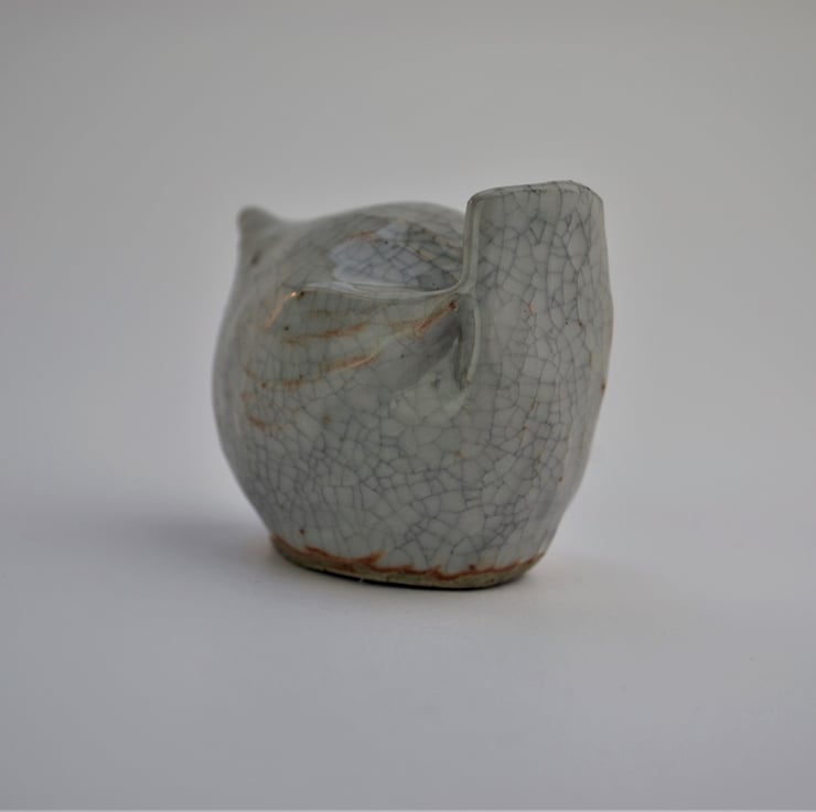 Little ceramic wren - pottery bird with crackle... - Folksy