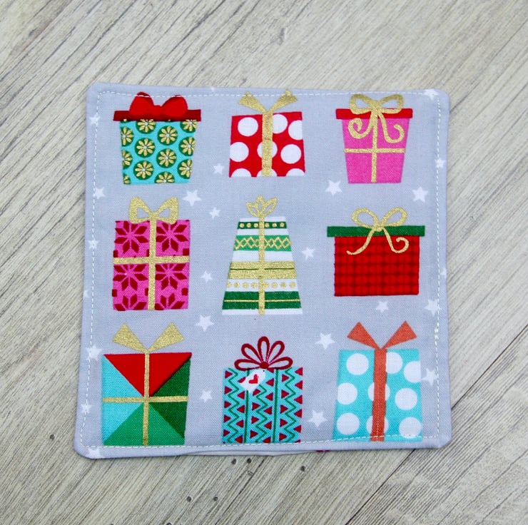 Set of Four Christmas Coasters with fun Characters - Folksy