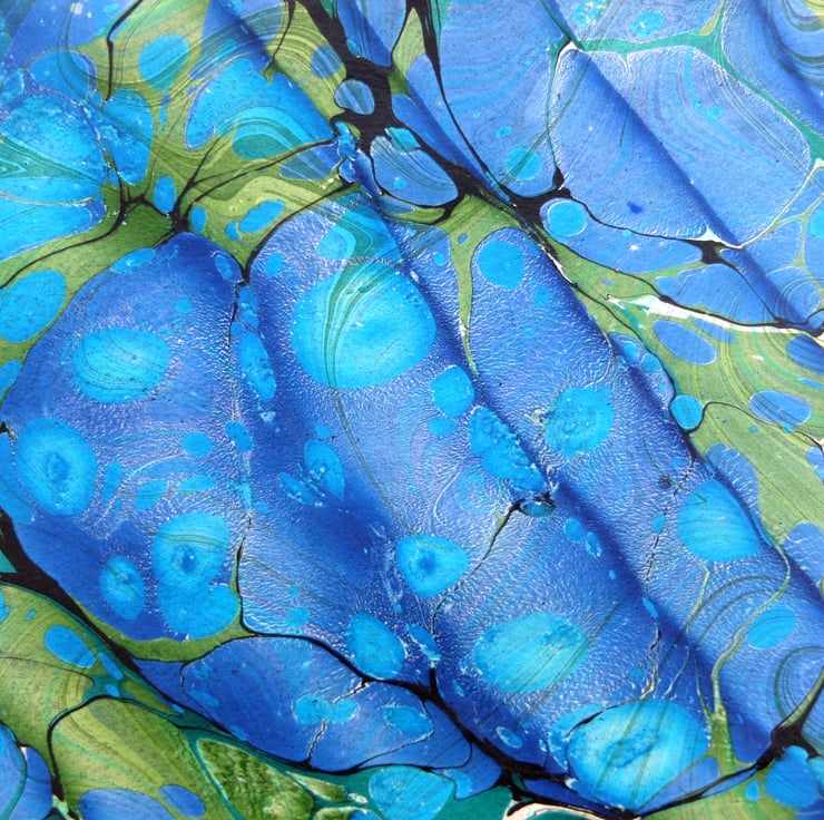 A4 Marbled paper sheet double marbled stone pat... - Folksy