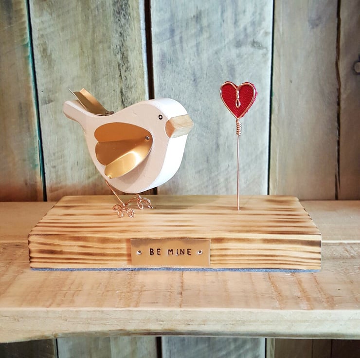 Personalised Handmade Wooden Dove with Heart Gi... - Folksy