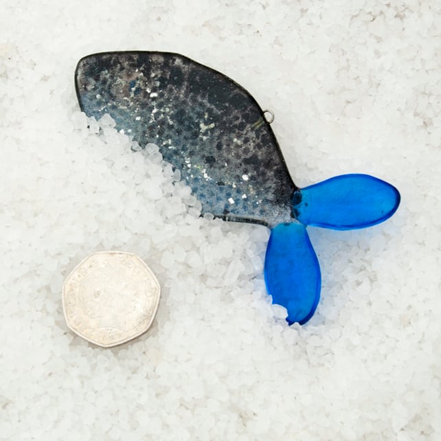 Fused Glass Sparkly Fish Decoration - Folksy