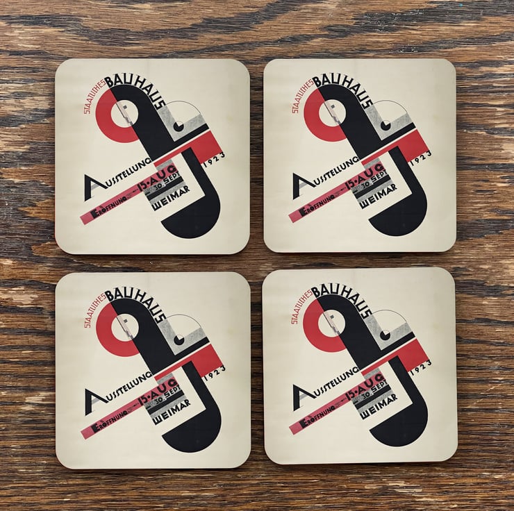 Retro design Bauhaus Ausstellung 1923 coasters ... - Folksy