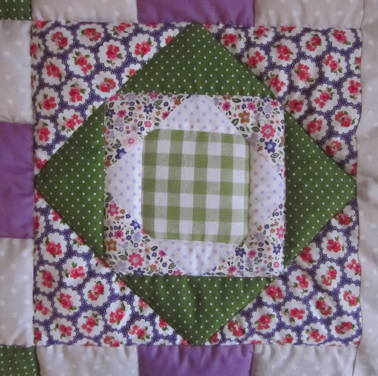 Handmade Patchwork Quilt - Folksy