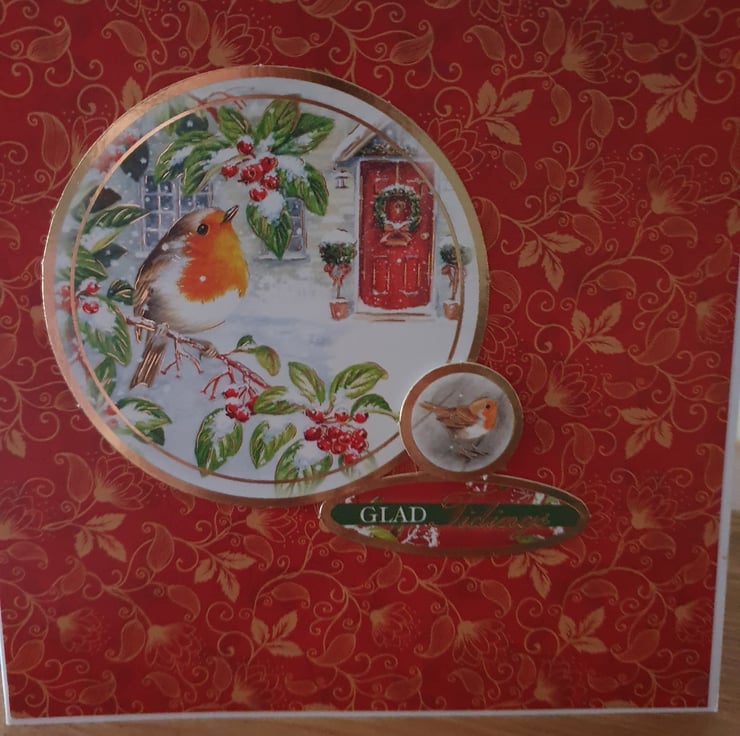 Set of 6 Robin Christmas Cards - Folksy