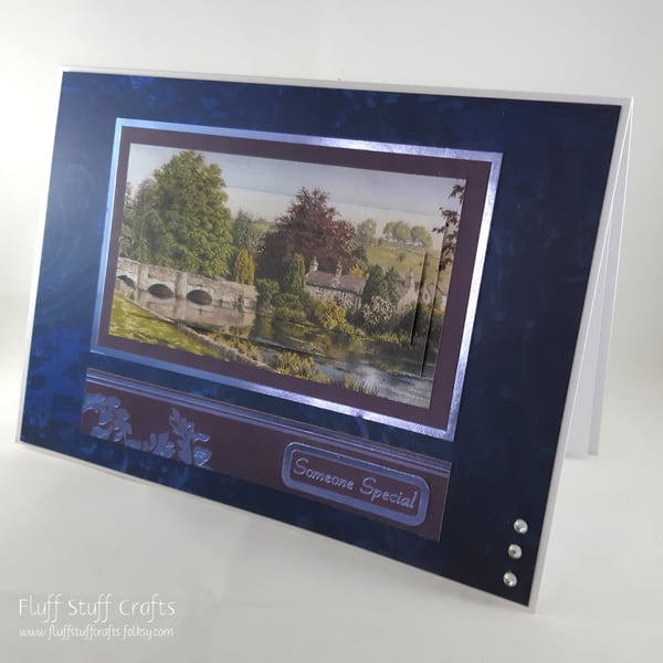 3D countryside scene birthday card - Folksy